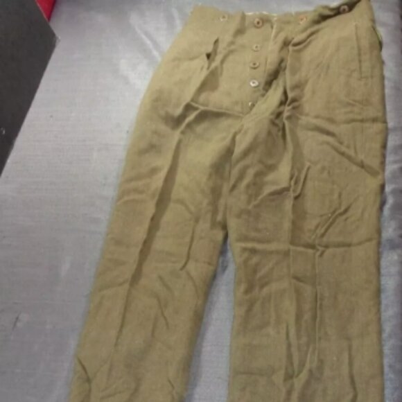 Pants | Vintage Wwii Green Wool Military Pants Trousers 27x32 58th Mp ...